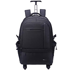 AOPMGOE AOKING 21″Water Resistant Rolling Wheeled Backpack Laptop Compartment Bag (Black)