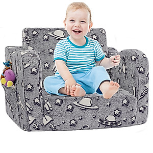 TXGDPIONEER Toddler Couch Bed, 2 in 1 Kids Sofa Couch Fold Out, Toddler Couches That Fold Out, Convertible Sofa to Lounger for Girls and Boys