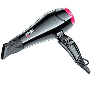 JINRI 1875W Negative Ionic Hair Dryer, Professional Salon Blow Dryer, Low Noise Fast Drying & Powerful AC Motor and Diffuser Comb for Men Women,3 Heat & 2 Speed Settings