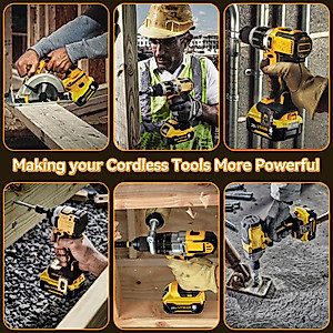 Xmenany 6-Pack 20V 6.0Ah Replacement for Dewalt 20V Battery Max X*R Lithium ion DCB204 DCB200 DCB206 DCB201 DCB203 DCB181 DCB180 DCD/DCF/DCG/DCS Series