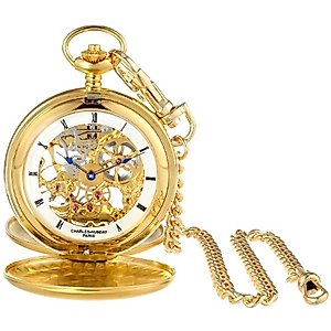 Charles-Hubert, Paris 3780-G Gold-Plated Mechanical Pocket Watch