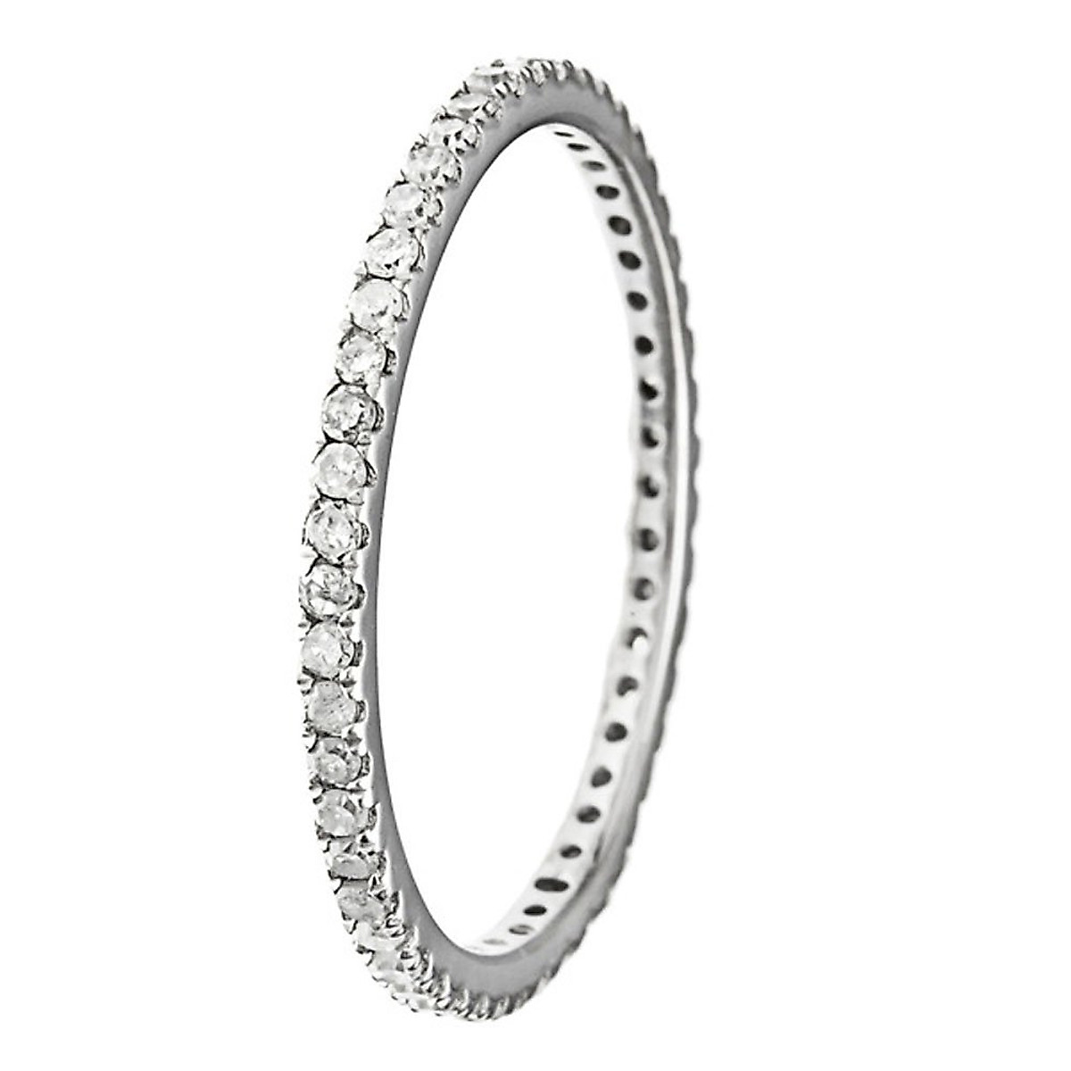 10k White Gold Eternity Diamond Wedding Band (1/3 cttw, I-J Color, I2-I3 Clarity)
