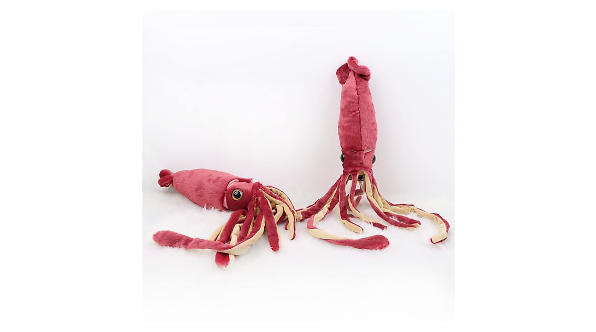 Giant Red Squid Plush Pillow - Realistic 65cm Soft Toy for Kids & Gifting