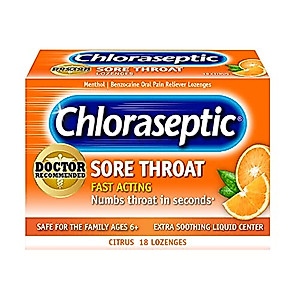 Chloraseptic Sore Throat Lozenges, Citrus, 18 Count, 1 Pack
