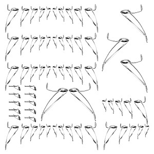 Keenso Double Foot Guide Ring Kit, 55Pcs High Carbon Steel Ceramic Double Foot Guide Ring Light Fishing Rod Tip Repair Kit Other fishing tools and accessories