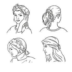 Women's Fashion Silk Scarf American Flag Square Satin Headscarf Neck Scarf Head Hair Wraps