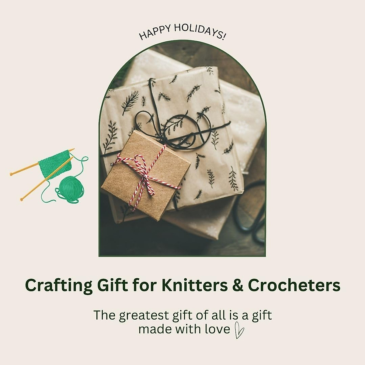 Vriksha Kraft Wooden Yarn ball holder – Large Yarn Bowl for Crocheting (7x4) – Crochet Bowl with Carved Holes – Handmade Knitting Storage Bowl – Crafting Gifts for Women and Wife