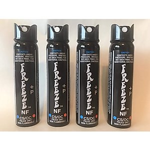 (4 ea) Freeze +P Pepper Spray - 4 oz Stream (RER, Open Top)