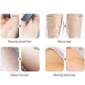 Facial Hair Remover for Women, Electric Face Razor for Women with LED Light for Instant and Painless Hair Removal (Golden)