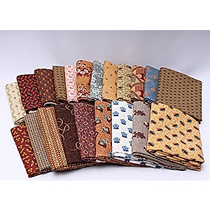 10 Fat Quarters - American Civil War Fat Quarter Bundle 1800's Historical Reproduction Quality Quilters Cotton Fabrics M228.01