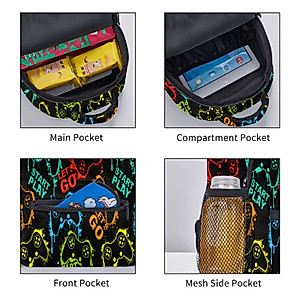 YSBKN Kid's Mini Backpack 12 inch video game funny Backpack Schoolbag Preschool Kindergarten Children Bag Nursery Travel Bag for Toddler Boys Girls Age 3-7