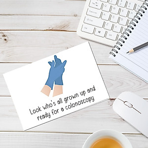 Arsagen Funny Colonoscopy Birthday Card, Humorous 50th 60th 70th Birthday Card, Getting Old Bday Card, Hilarious Turning 50th Birthday Card, dad mom Old Age Joke birthday card