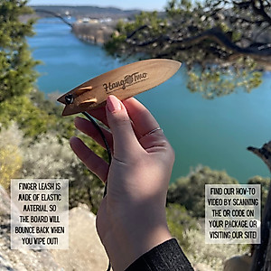 Hang Two Finger Surfboards Hang Two Surfers Wood Finger Surfboard Kit (Driftwood)