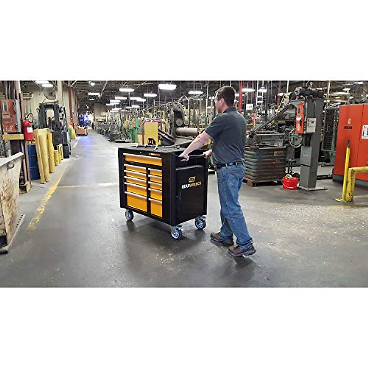 GEARWRENCH 42" 11 Drawer Mobile Work Station, Black & Orange - 83169