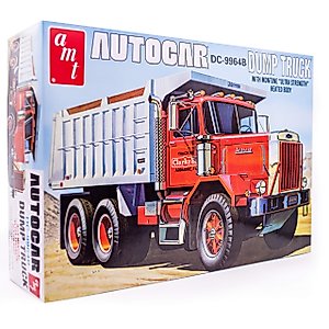 AMT Autocar Dump Truck - 1/25 Scale Model Truck Kit - Buildable Vintage Vehicle for Kids and Adults
