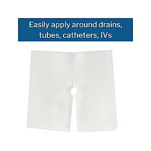 McKesson Split Sponges, Sterile, 100% Cotton, I.V. Drain Split Dressing, 2 in x 2 in, 2 per Pack, 35 Packs, 70 Total