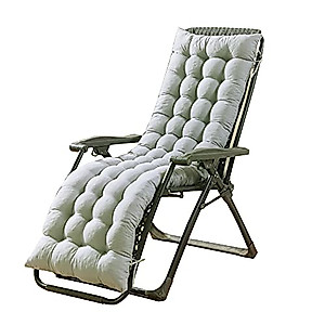 LUYAJYI Patio Lounger Cushion Indoor/Outdoor Lounger Cushion with Laces Recliner Bench Cushion for Non-Slip Garden Furniture, 19X63INCH Gray 19X63X3INCH