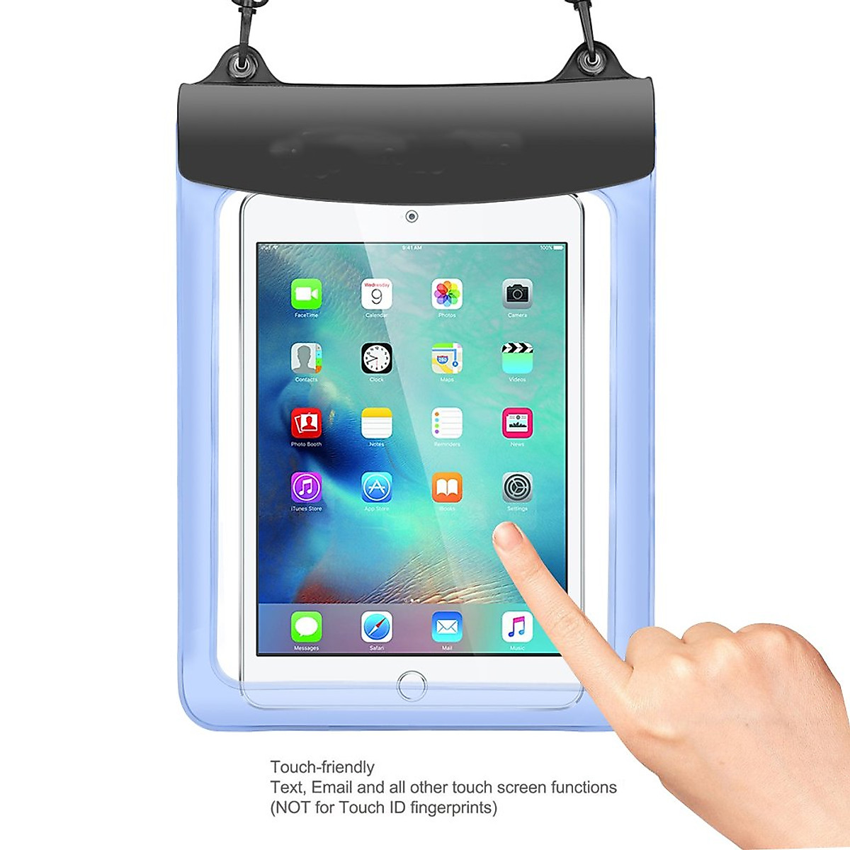Universal 9.7-11 inch Tablet Waterproof Case Dry Bag Pouch Fit for iPad 10.2 10.9, iPad Air 10.9, iPad Pro 11, Samsung Galaxy Tab A9+, Tab S6 Lite, Microsoft Surface Dragon Touch Simbans Chiwu (Blue)