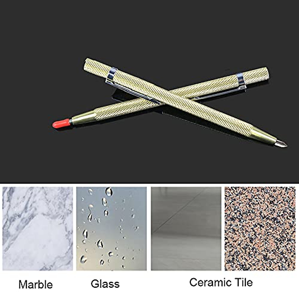 VebaCidi Scribe Tool, 2 Pieces Tungsten Carbide Tip Scriber, Engraved Pen for Tile/Glass/Wood/Ceramics/Metal/Gold/Welding