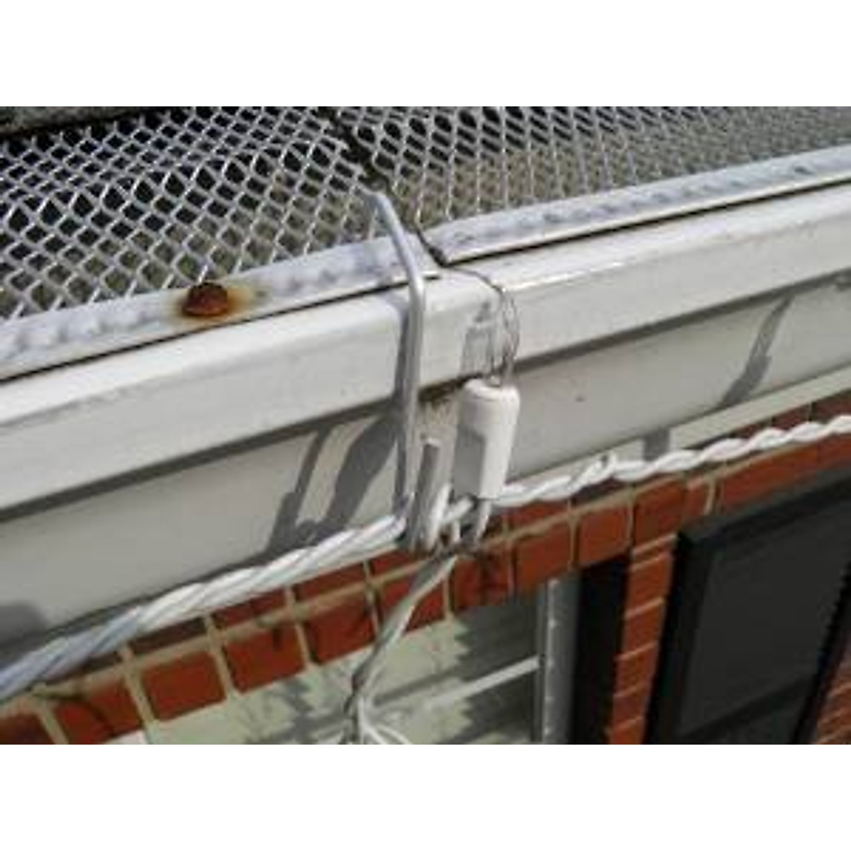 Black Halloween Christmas HookTM 50 Count | for gutters with mesh Gutter Guard | Clips | Hangers | to Hang Christmas Lights on gutters with Gutter Guard in Place | Clip | Made in USA