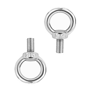SamIdea(TM) 5PCS M6 Ring Eye Bolt Stainless Steel Screw Bolt with Male Thread