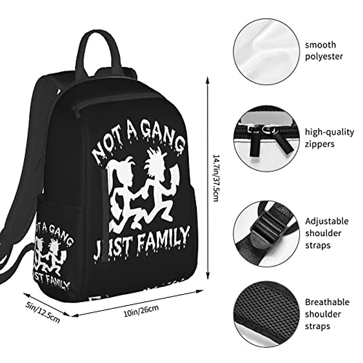 Hatchetman-ICP Backpack Game Bookbag Laptop Bag Travel Work Student Daypack for Boys Girls