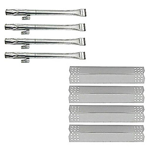 Grill Replace Parts 14 7/8" Stainless Steel Burner and 14 9/16" Heat Plates Replacement Kit for Home Depot Nexgrill 720-0830H, 720-0830D Gas Grill Models