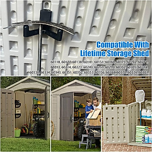 Storage Shed Tool Hooks for Lifetime Resin Storage Shed 10Pcs (Does NOT Work on Any Sheds with Horizontal Siding)
