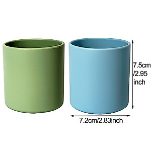 6pcs Baby Weaning Supplies, Silicone Baby Feeding Set, Suction Cup Divider with Suction Cup Adjustable Bib Soft Spoon Fork, Baby Self-Feeder Toddler Dinnerware Cutlery 6pack (Green)