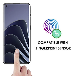 Akcoo [3 Pack] For OnePlus 10 Pro Screen Protector, Full Screen UV Liquid Adhesive Tempered Glass for OnePlus 10 Pro 5G