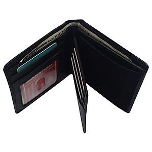 MARSHAL Genuine Leather RFID Blocking Five-point Star Hidden Badge Holder Wallet