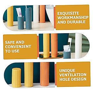 Levemolo 4 pcs Hotel Containers Home Mouthwash Organizers Trips Daily Multi-Function Camping Uses Container Cup Use Business Toothpaste Cups Storage Portable Toothbrush Organizer