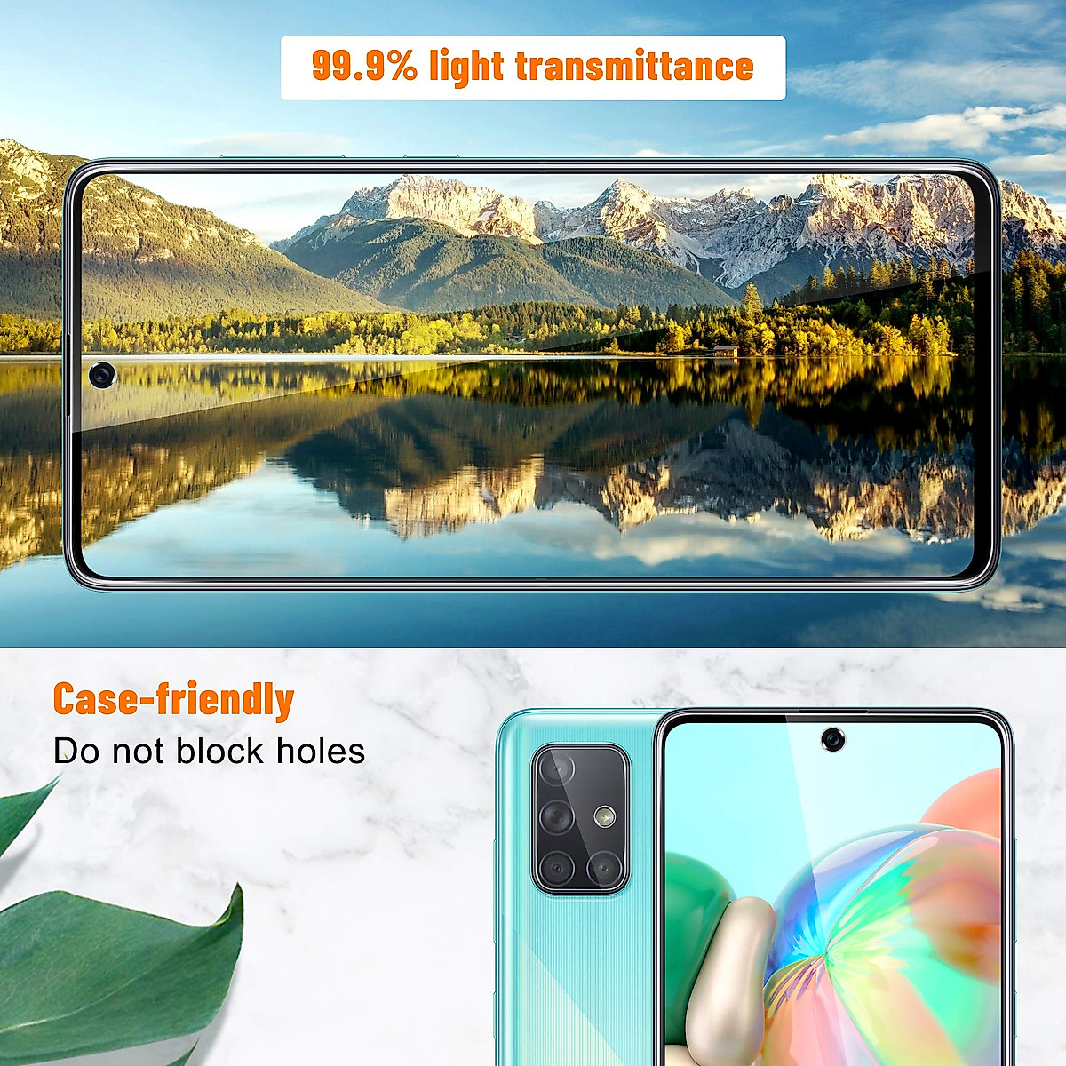 UniqueMe for Google Pixel 8 Screen Protector, [Compatible Fingerprint Unlock] Military Grade Shatterproof 2pcs camera lens protector and 2pcs 9H tempered glass for pixel 8