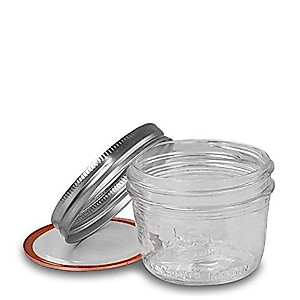 Kerr Wide Mouth Half-Pint Glass Mason Jars 8-Ounces with Lids and Bands 12-Count per Case (1-Case)