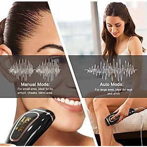 SeiShio IPL Hair Removal for Women Men - Permanent Painless At-Home Hair Remover Device for Whole Body Use, 999,999 Unlimited Flashes, Black