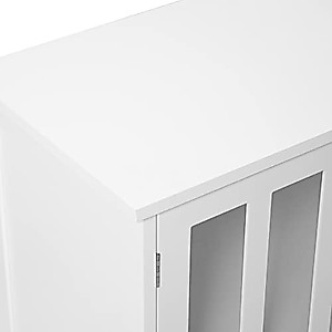 KVK Wooden Storage Cabinet,Sideboard Console,Buffet Cabinet for Doors Entryway Kitchen Dining Console Living Room, White