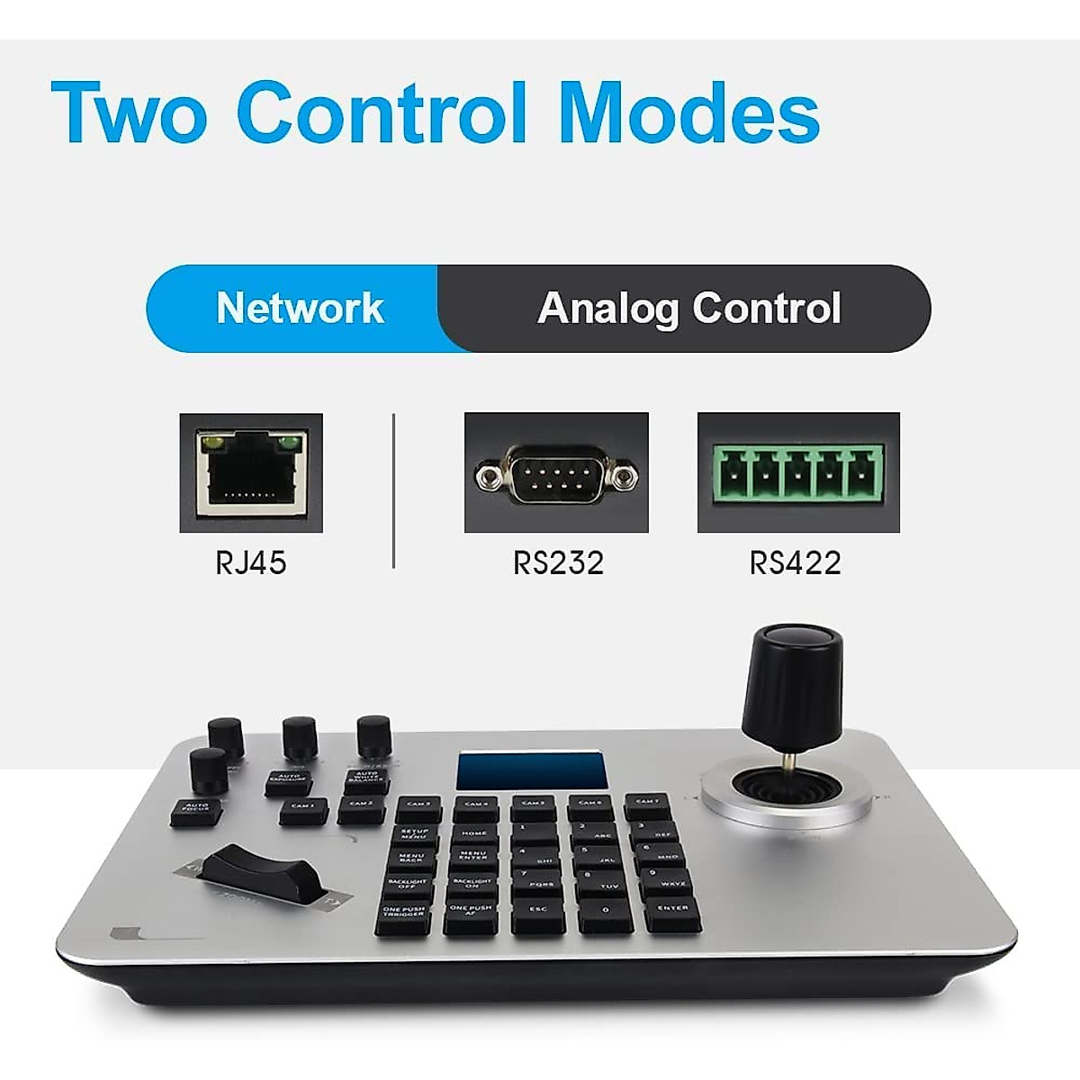 SMTAV PTZ Controller Camera Controller POE Network 4D Joystick Decoding Keyboard (IP Analog Controller)