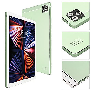 Kufoo Green Tablet, 100‑240V 4GB RAM 64GB ROM 10.1 Inch IPS 5G WiFi HD Tablet for Work (US Plug)