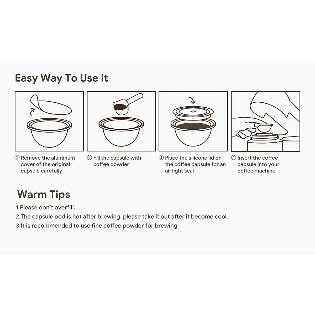 Reusable Coffee Capsule Lid For Original Vertuoline Coffee Pod Food Grade Silicone Cap For Refillable Nespresso Vertuo Capsule, BENFUCHEN Silicone Capsule Cover For VertuoPods, 1 Silicone Lid