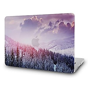 KEC Laptop Case for MacBook Pro 13" (2019/2018/2017/2016) Plastic Hard Shell Cover A1989/A1706/A1708 Touch Bar (Snow Mountain 2)