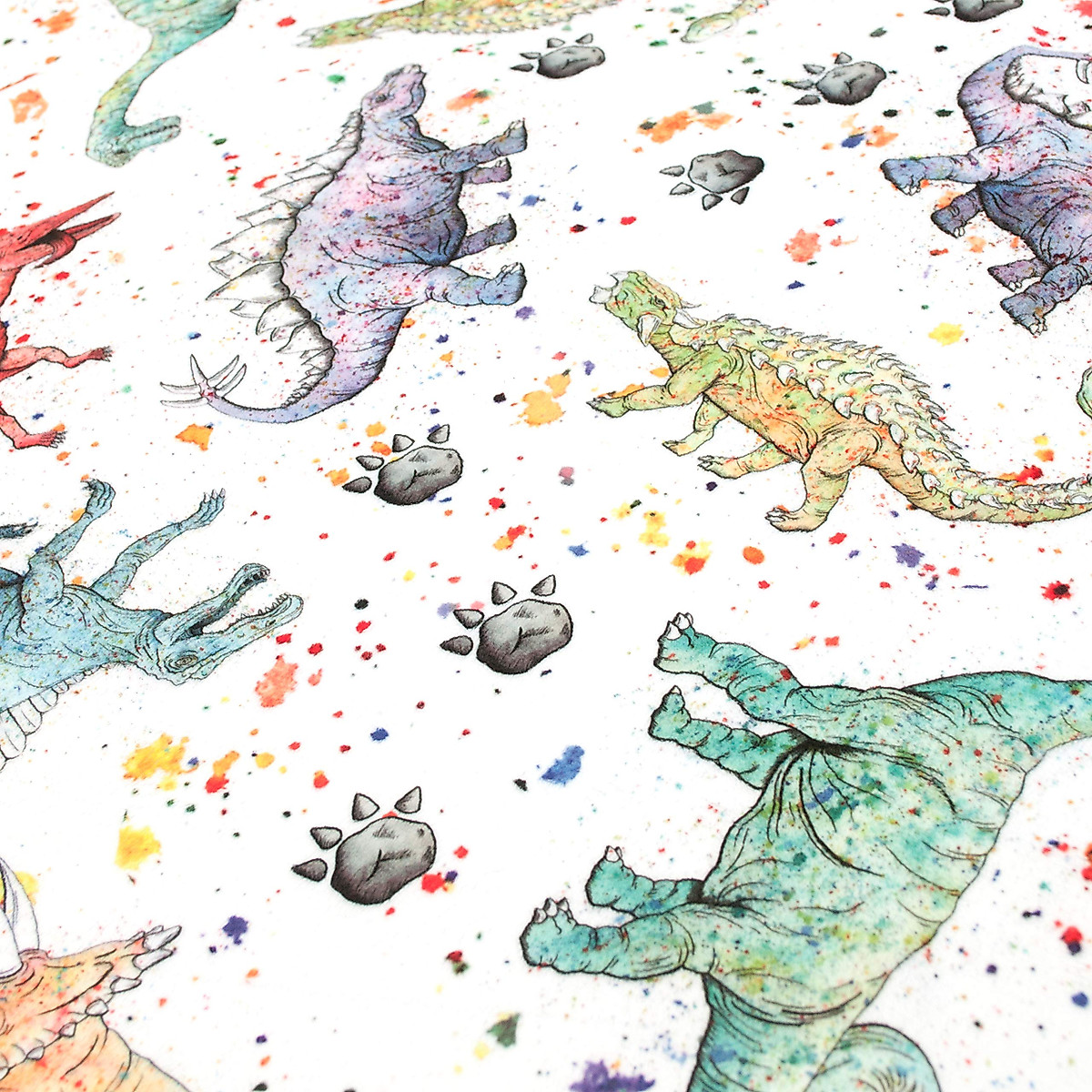 Jaxson's World Watercolor Dinosaur Theme Minky Blanket | Unique Baby Gift