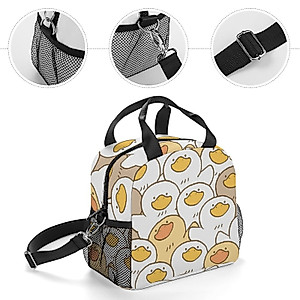 Cute Cartoon Duck Lunch Bag for Women Men, Portable Insulated Lunch Box, Lunch Tote Bag for Work Outdoor