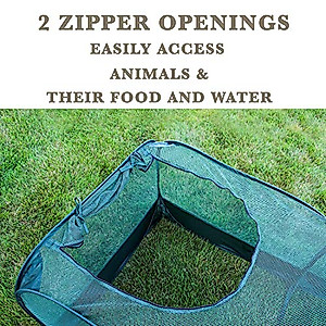 KEXMY Rural365 Portable Chicken Run – Large Pop-Up Chicken Pen for Small Animals – Outdoor Pet Enclosure Outdoor Rabbit Run