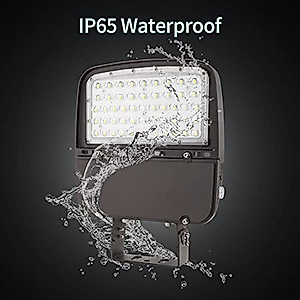 kadision 150W LED Parking Lot Light with Dusk to Dawn Photocell, Dimmable Shoebox Lights with Trunnion Mount, 130LM/W 5000K Daylight 100-277V, 75W/100W/150W Power Tunable, ETL Listed