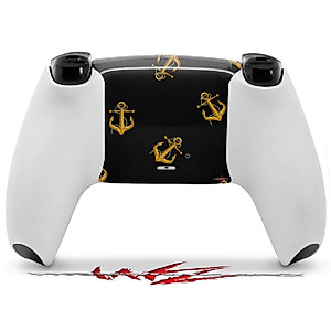 WraptorSkinz Skin Wrap compatible with Sony PS5 DualSense Controller Anchors Away Black (CONTROLLER NOT INCLUDED)