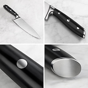 Cangshan ALPS Series 502735 German Steel Forged 8-inch Chef's Knife with Sheath, Black