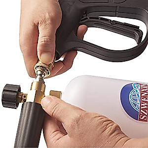 SZWENXIN Foam Cannon Kit Pressure Washer Gun with 15 Degree Gutter Cleaner Wand and Washing Glove,M22-14 mm and 3/8" Quick Inlet Connector