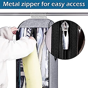 MISSLO Hanging Garment Bags for Travel Suit Bags for Closet Storage 50" Moving Bags for Clothes Dress Cover for Coat, Jacket, Shirt, Clothing