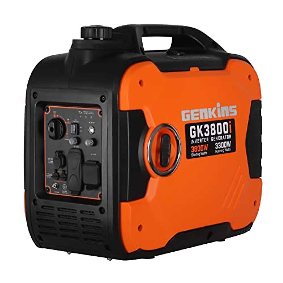 GENKINS 3800 Watt Portable Inverter Generator Ultra Quiet RV Ready Emergency Home Back up Recreation etc Gas Powered EPA Compliant Ship to Puerto Rico