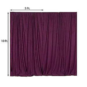BalsaCircle 10 ft x 10 ft Eggplant Purple Polyester Photography Backdrop Drapes Curtains Panels - Wedding Decorations Home Party Reception Supplies